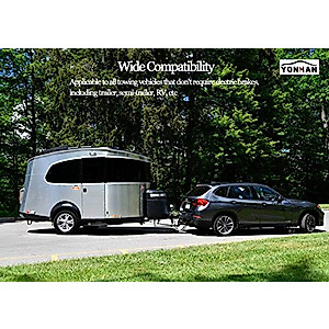 YONHAN 4 Pin to 7 Pin Adapter Trailer Light Adapter 4-Way Flat Truck to 7-Way Blade Reverse Plug Connector with Mounting Bracket for Towing Solutions