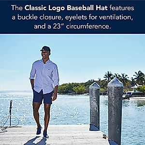 vineyard vines Men's Whale Logo Baseball Hat, White Cap, One Size