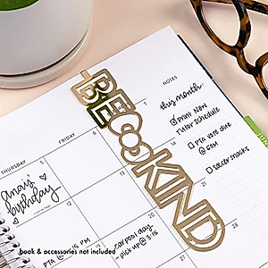 Hello Kitty “Be Kind” Theme Gold Plated Metal Bookmark Clip - Book Marker to Mark Your Page & Keep Your Place. Bookmark by Hello Kitty x Erin Condren.