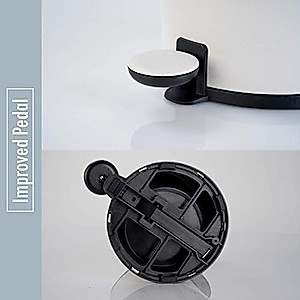 Kazai.®️ Bamboo Bathroom Trash Can | Soft Close and Slip-Resistant | 3L / 0.8 Gall. | Stainless Steel | White