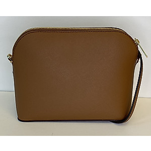 Michael Kors MICHAEL Michael Kors Jet Set Travel MD Dome XCross Crossbody bundled with SM TZ Coinpouch Purse Hook (Luggage/Signature MK Brown)