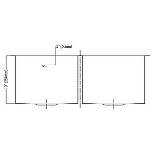Dawn DSQ271616 Undermount Equal Double Square Sink, Polished Satin