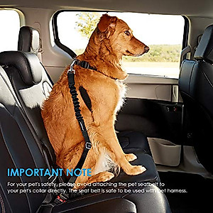 URPOWER Upgraded Dog Seat Belt 2 Pack Dog Car Seatbelts Adjustable Pet Seat Belt for Vehicle Nylon Pet Safety Seat Belts Heavy Duty & Elastic & Durable Car Seat Belt for Dogs, Cats and Pets