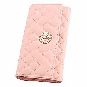 Titosha Valentines Day Gifts Womens Wallets With Large Capacity Rfid Blocking Medium Wallets For Women Trifold Wallet Ladies Purse PU Leather Pink Wallet