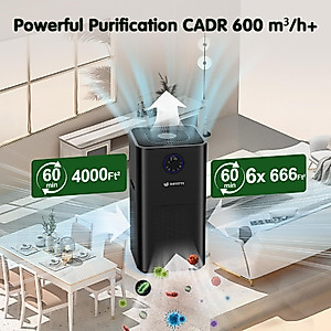 Dayette Air Purifier for Home Pets Dander in Bedroom, Covers Up to 4000 ft², 4-in-1 Filter with HEPA sleep mode, Remove Dust Smoke Pollutants Odor (AP403)