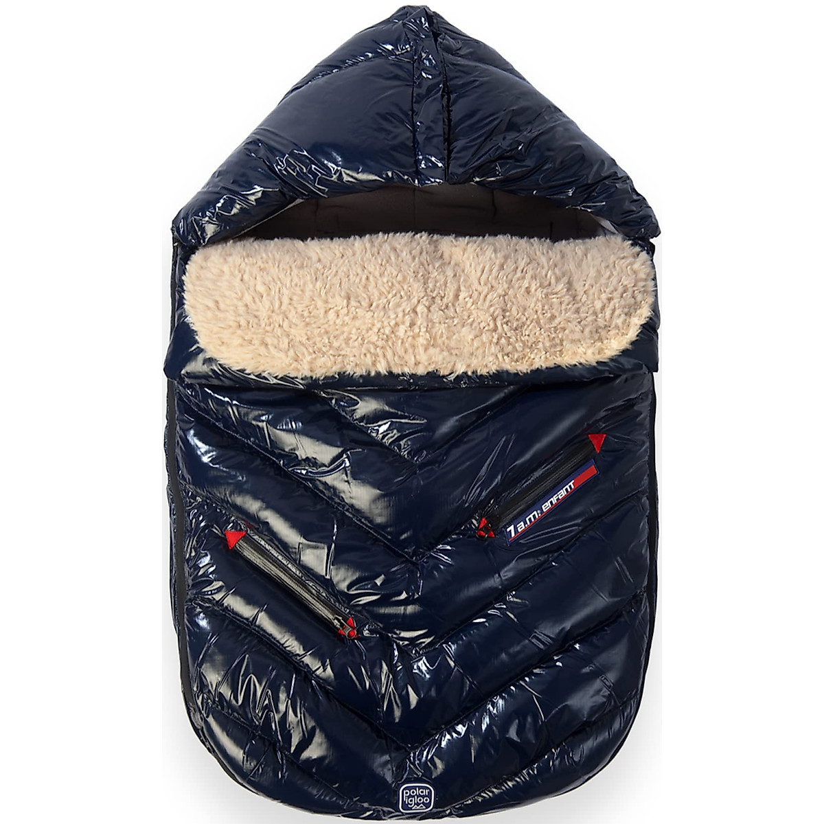 7AM Enfant Carseat & Stroller Footmuff - Weatherproof Polar Igloo Winter Stroller Blanket, Universal Toddler Footmuff for Car Seat & Stroller, Multi-use Baby Bunting Bag | (Oxford Blue, Medium)