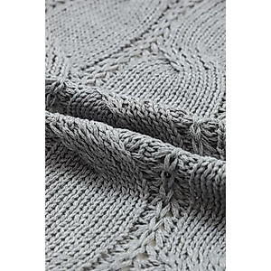 Dokotoo Long Cardigans for Women Open Front Lightweight Fall Sweaters for Women 2024 Knit Cute Clothing with Pockets Trendy,Gray Large