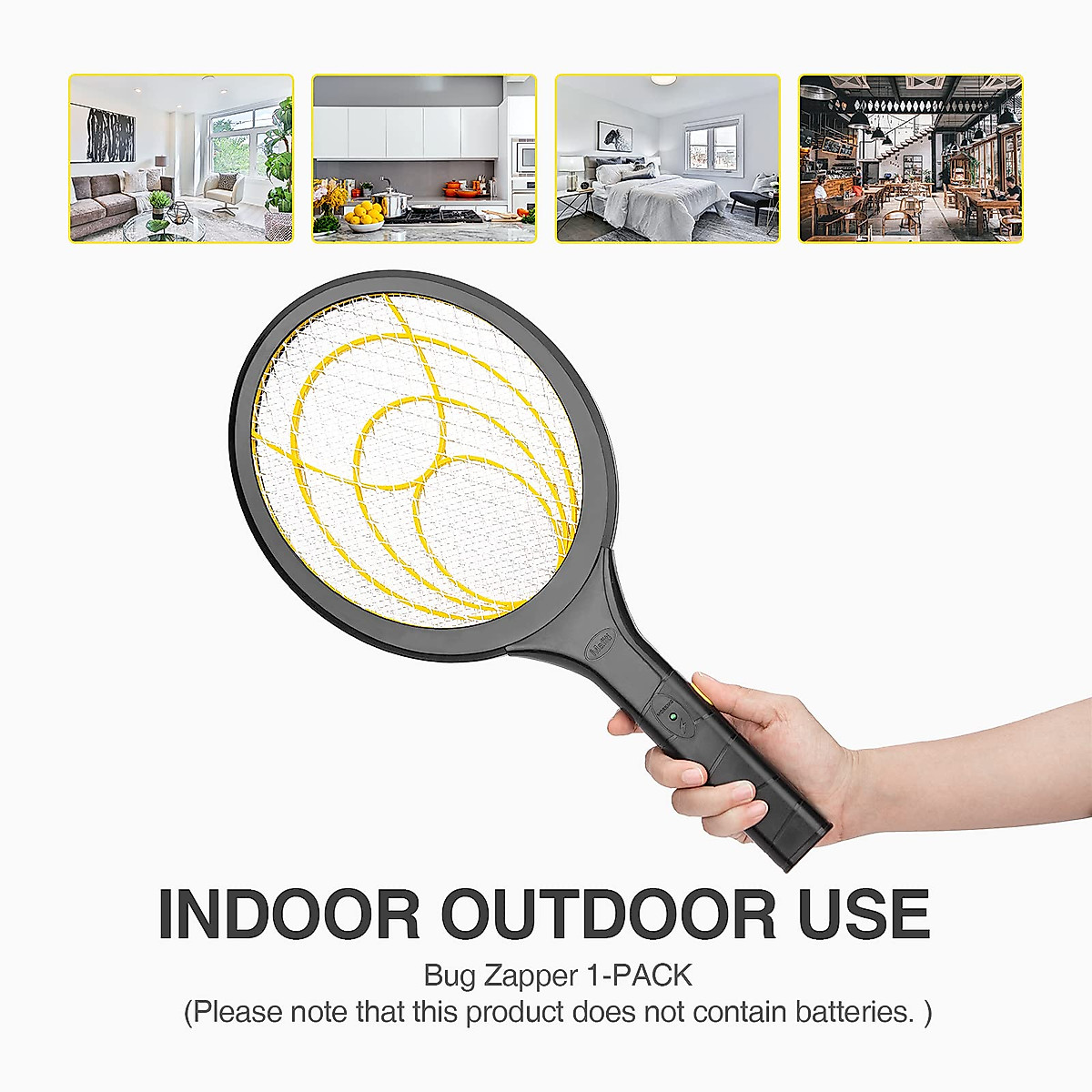 mafiti Electric Swater, Racket for Indoor and Outdoor Pest Control, 2AA Batteries not Included