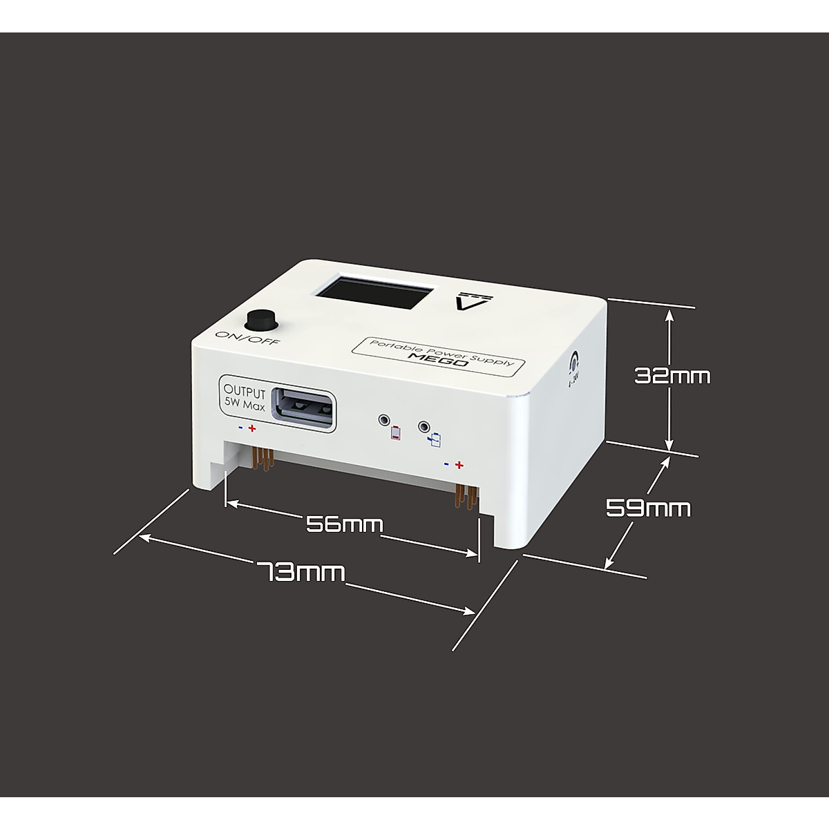 Rechargeable Breadboard Power Supply – 4 to 24V DC Output Power Supply with 2000mAh Rechargeable Battery with USB Charging – Ideal for Labs and Projects in Classroom, Outdoor and Home Schools