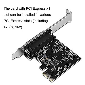 Printer Card Adapter DB25 - PCIE to Parallel Port Card Print Port LPT PCI-E LPT Printer Card Adapter DB25