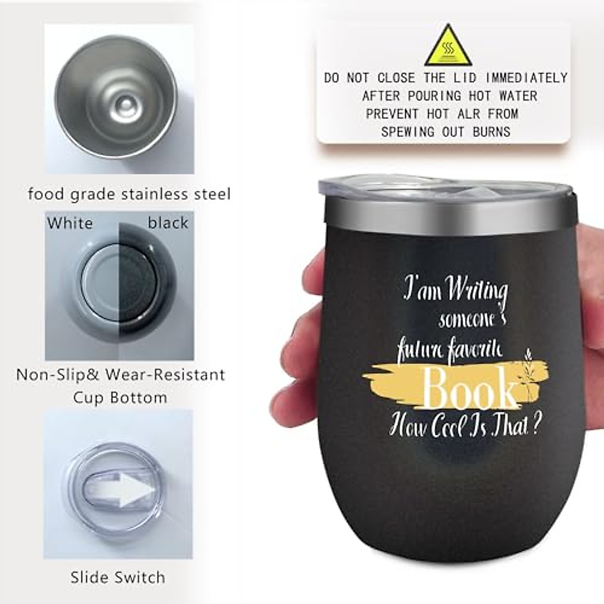 I'm Writing Someone’s Future Favorite Book How Cool Is That 12 Oz Water Bottles Coffee Mugs, 12 Oz Coffee Cup Personalized Gifts Grandpa