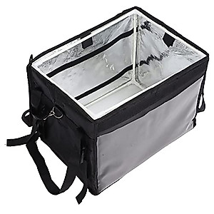 Insulated Food Delivery Bag, Waterproof Multi Layer Refrigerated Bag, Large Capacity Refrigerated Backpack with Hollow Board and Reflective Strip, Used for Camping Refrigerated Fruit and Drinks