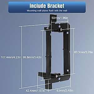 VCE Wall Plate Cable Pass Through with Bracket, Decorator Cover for Low Voltage Cables - White, 2-Pack