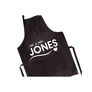 Mr Mrs Aprons, Personalized Aprons For Women and Men, Mr Mrs Gifts, Wedding Gifts, Fathers Day Gifts, Kitchen Apron, Gift For Dad, Cooking Gifts For Chef, Black BBQ Grilling Aprons