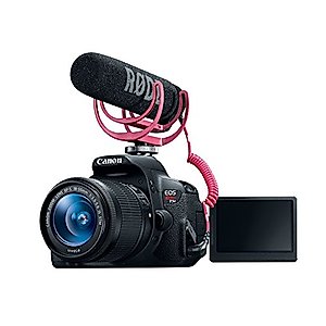 Canon EOS Rebel T5i Video Creator Kit with 18-55mm Lens, Rode VIDEOMIC GO and Sandisk 32GB SD Card Class 10