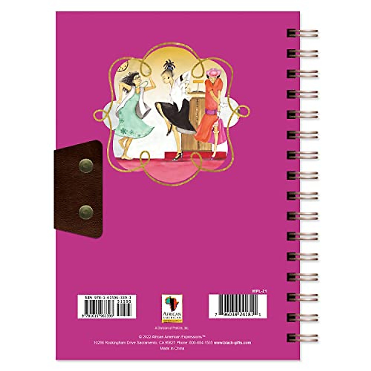 African American Expressions 2023 Dated Planners – Hardcover Weekly & Monthly Planner Celebrating Black Culture & History, 12 tabs, Twin-Wire Binding, Snap Button Closure – Too Blessed to be Stressed