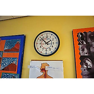 ertt Teaching Wall Clock - Learn The Time Wall Clock - Kids Analog Clock for Classroom, Playroom, Bedroom, Educational Room Decor - School Clock for Kids with Red Blue Face (35cm)