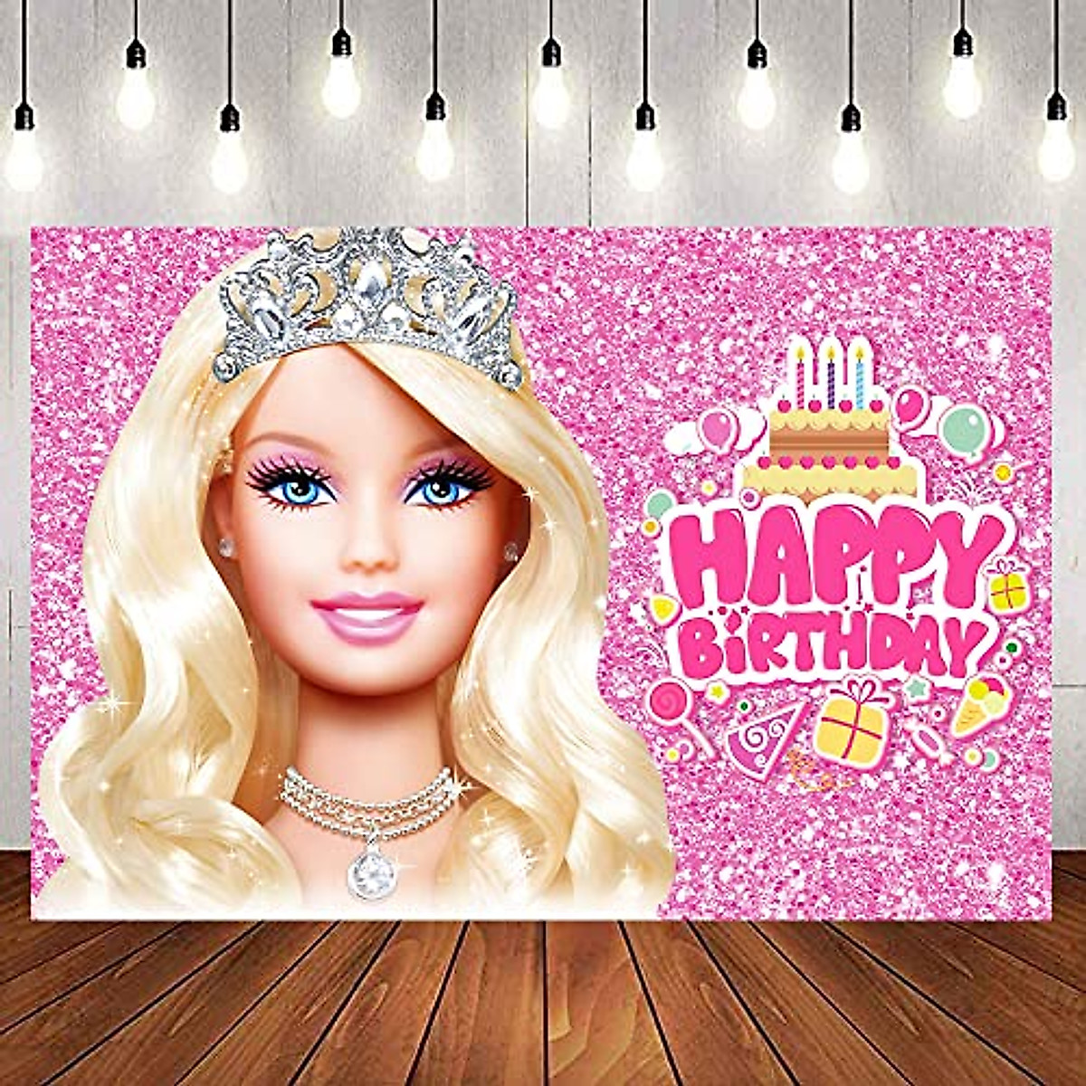 Withu Pink Backdrop for Girls Lady Women Birthday Party Sparkle Cake Table Decor Photoshoot Studio Video Photography Background Banner Photo Props