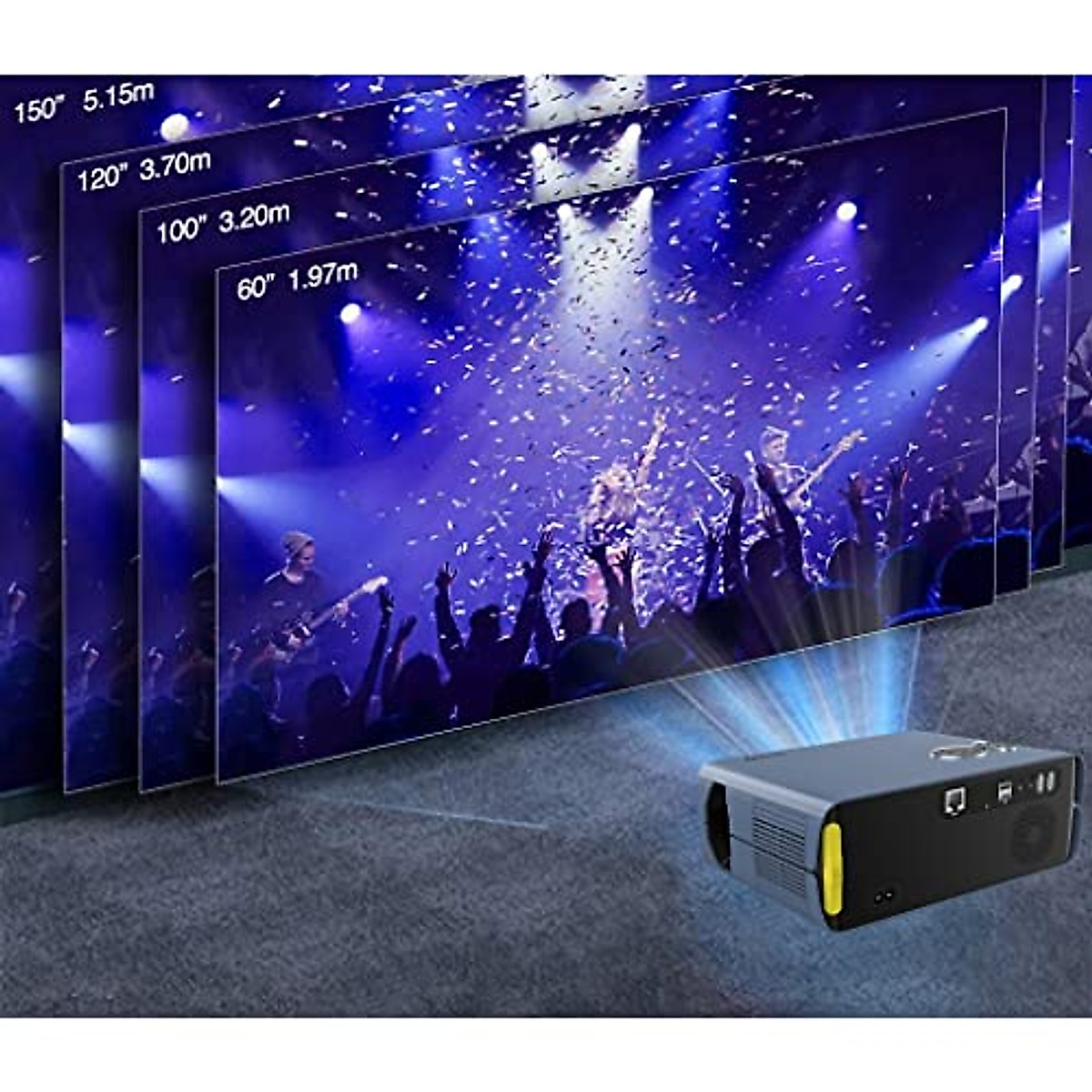 LDCHNH Home Projector Airplay High Brightness Full 1080p Android 9.0 System FreeShipping Home Theater Projector