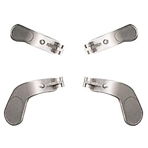 E-MODS GAMING Metal Stainless Steel Paddles Hair Trigger Locks Replacement Parts for Elite Series 2 Controller, Xbox One Elite Controller - 4PCS(2 Medium & 2 Mini) (Silver)
