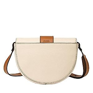 Fossil Harwell Small Crossbody, Bone/Saddle