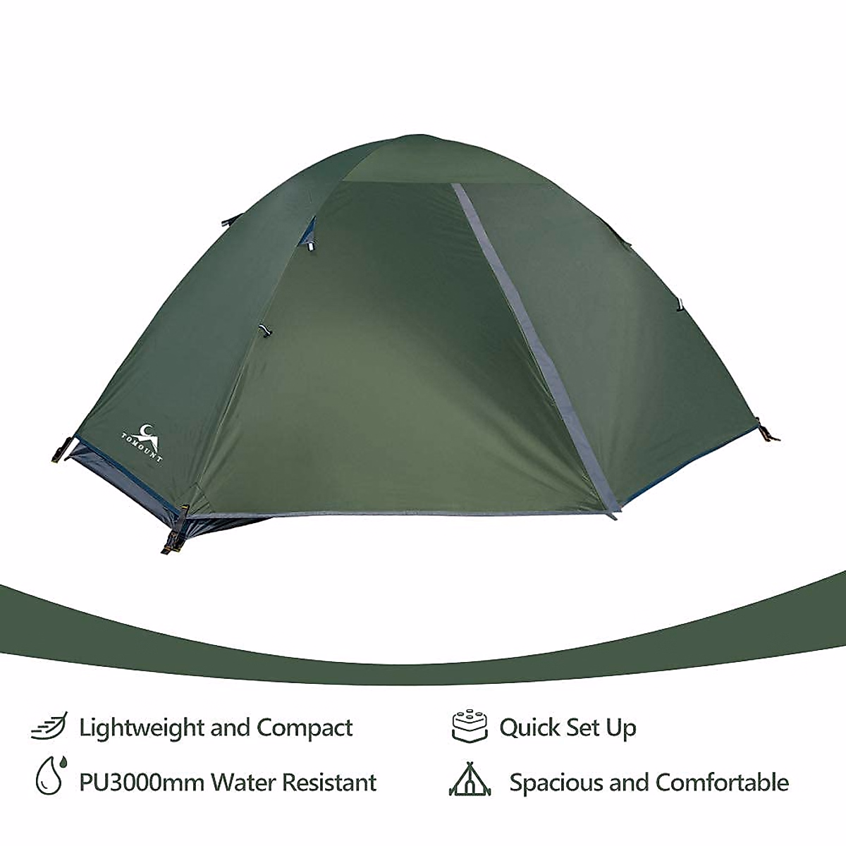 MC TOMOUNT Backpacking Tent 1 Person Waterproof Lightweight Double Layer Free-Standing Aluminum Pole for Outdoor Camping Hiking 4 Season