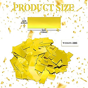 200 Grams Gold/Silver Metallic Confetti Large Christmas Confetti Glitter Table Baby Shower Confetti Wedding Party Table Scatter Foil Confetti for Birthday Party Decoration (Gold)