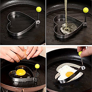 Fried Egg Mold Ring 4pcs Pancake Shapes Cooker Nonstick Stainless Steel Cooking Tools for Frying Baking Cooking