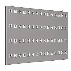 KEYSTAND # 60PGE, 60 Extra Space Numbered Hooks for Car Keys with Remote Control (60 Sets of Tag & Ring Included)