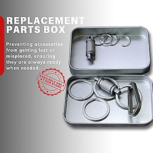 Titanium Quick Release Keychain, Detachable Key Ring Quick Release, Quick Disconnect Keychain, Key Chain Quick Release for Men and Women, Heavy Duty Detachable Keychain with 4 Key Rings, 1 Carabiner