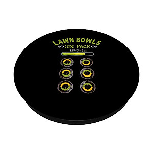 Funny Lawn Bowls Six Pack Idea For Men & Lawn Bowling PopSockets Swappable PopGrip