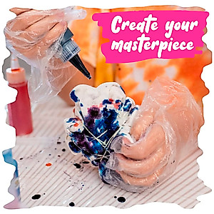 Tie Dye Kit for Kids & Adults - 12 Large Tye Dye Bottles with Tie Dye Powder, Soda Ash, Gloves - Non-Toxic Tyedyedye Kit - Decorating Dye for Clothes