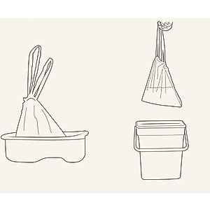 Disposable Potty Liners, Portable Seat Cover Travel Universal Potty Chair Liners with Drawstring, Pack of 50