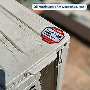 Video Surveillance Sign 10 Pack, CCTV 24 Hour Warning Sticker Door Window Yard Sign, Indoor & Outdoor Use (2-6x6", 8-3x3" Decal)