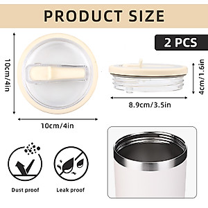 2 Pack 40 oz Tumbler Flip Straw Lid Replacement fit for Stanley Quencher,Reusable Tumbler Cover for Stanley Cup Proof Splash Resistant Tumbler Lids