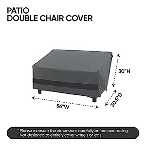 loriano Patio Furniture Covers 4 Piece, Outdoor Furniture Covers Waterproof, 600D Heavy Duty Lawn Patio Covers Set Grey-Black