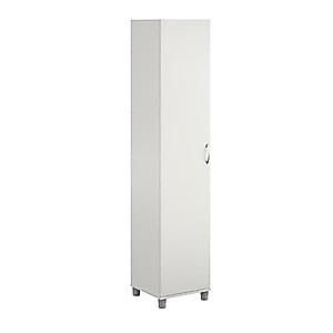 Pemberly Row Transitional 16" Utility Storage Cabinet in White