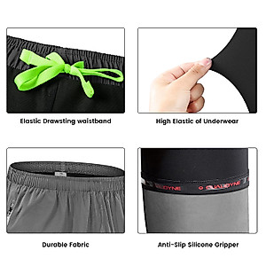 Mountain Bike Shorts for Men with 3D Padded Cycling MTB Shorts, Lightweight Loose Fit Bicycle Underwear Shorts X-Large