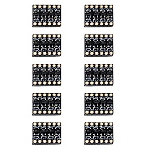 Treedix 10PCS Logic Level Converter Module 4 Channel IIC I2C 3.3V to 5V Bi-Directional Shifter Module for SPI Bus Signals Serial Compatible with Arduino