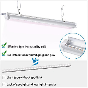 TYAGMAM Grow Light for Indoor Plants,4ft T8, 180W(4 x 45W, 1080W Equivalent), Super Bright, Full Spectrum Sunlight Plant Light, LED Grow Lights for Indoor Plants, Greenhouse, 4-Pack