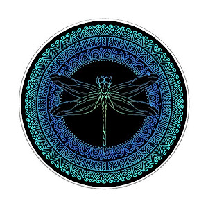 Spiritual Flow Sacred Fractal Geometry Mandala Dragonfly PopSockets PopGrip: Swappable Grip for Phones & Tablets
