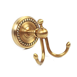 7X Vintage Copper Wall Mounted Towel Rack Kit Bathroom Hardware Complete Toilet Paper Brush Holder Ring Soap Towel Rack for Bathroom, Toilet