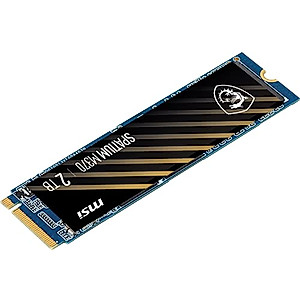 MSI SPATIUM M370 NVMe M.2 2TB Internal SSD PCIe Gen4 NVMe 1.3 3D NAND 1600 TBW