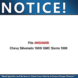 Detroit Axle - AWD Front End 13pc Suspension Kit for Silverado Sierra Chevy GMC Avalanche Suburban Yukon XL 1500 Tahoe Escalade ESV EXT, Upper Control Arms Lower Ball Joints Sway Bars Tie Rods