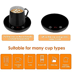 Mug Warmer for Desk, Coffee Mug Warmer, Electric Coffee Warmer with Auto Shut Off, 2 Temperature Setting Smart Cup Warmer with Timer for Heating Coffee, Beverage, Milk, Tea and Hot Chocolate
