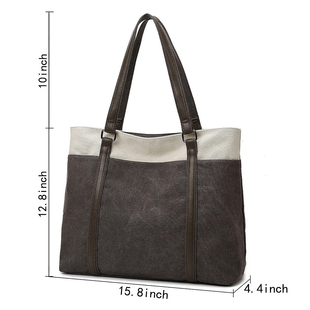 ZDawnn Vintage Woman Laptop Tote Bag,15.6 Inch Handbag Purse with Multiple Pockets.Suitable For Work and Daily using