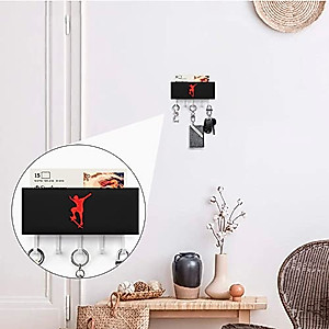 Street Skateboard Boy Key Holder for Wall Cuztomized PU Hooks for Entryway Front Door Hallway Office
