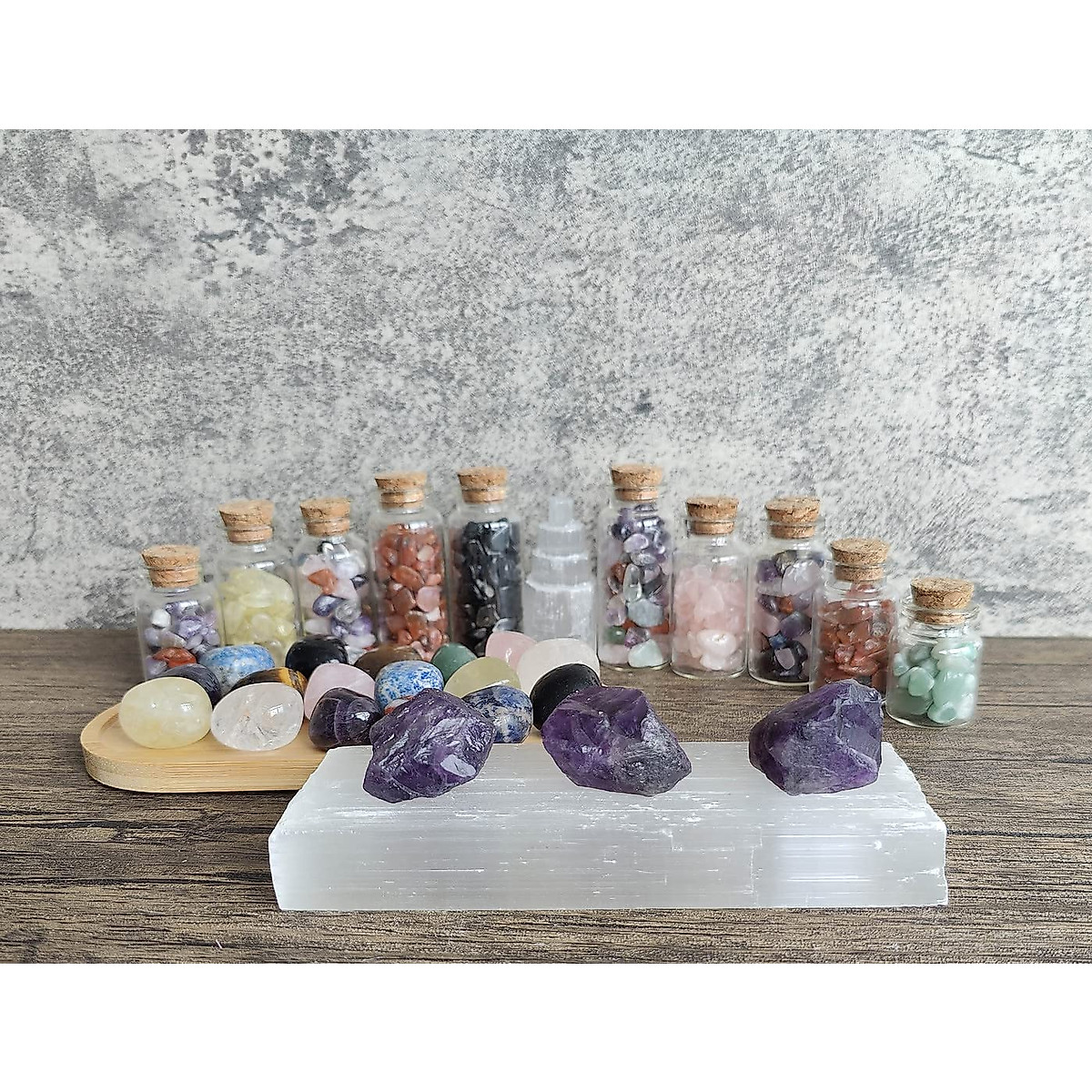 MAIBAOTA Natural Amethyst Crystal Rocks Raw Healing Crystals Bulk 1" Raw Rough Gemstones Rocks for Tumbling Polishing Cutting Reiki Witch Quartz Crystal Stones