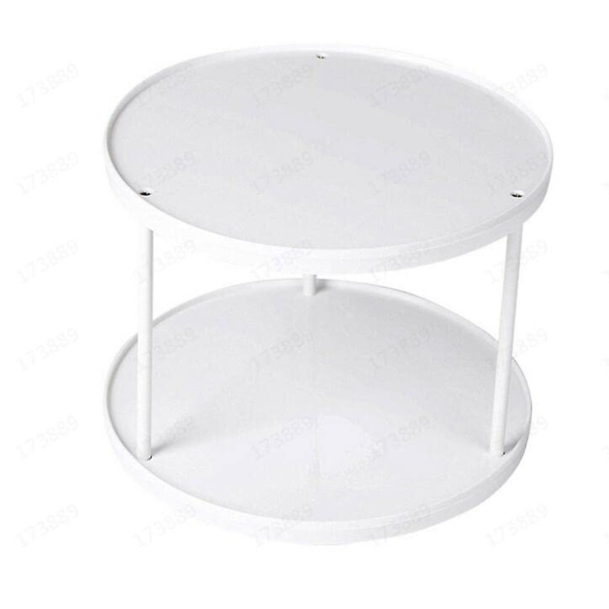 Rotation Rotating Kitchen Two Layer Multifunctional Combination Shelf Cosmetics Storage Rack Large Glass Storage Containers (White, One Size)