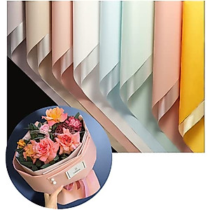 XICHEN 24 Counts /8 Colors Florist Bouquet Supplies,DIY Crafts,Gift Packaging or Gift Box Packaging, pearl and matte two-color Double sided flowers wrapping paper 22.8x22.8Inch
